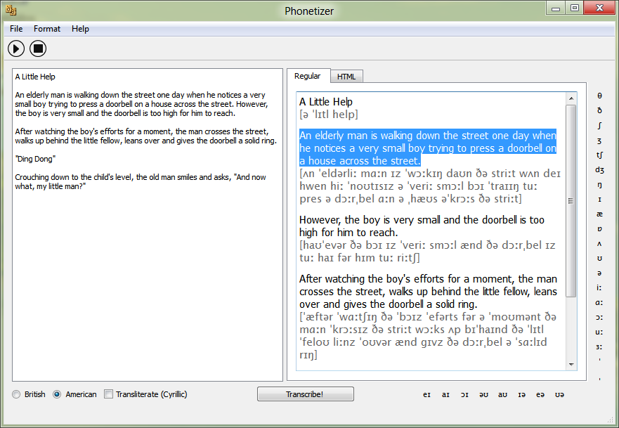 English Phonetic Transcription Software Phonetizer For Windows Mac OS